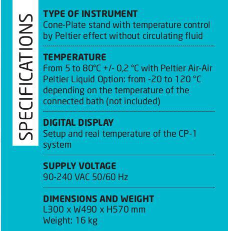 CP-1 PELTIER EFFECT CONE PLATE STAND